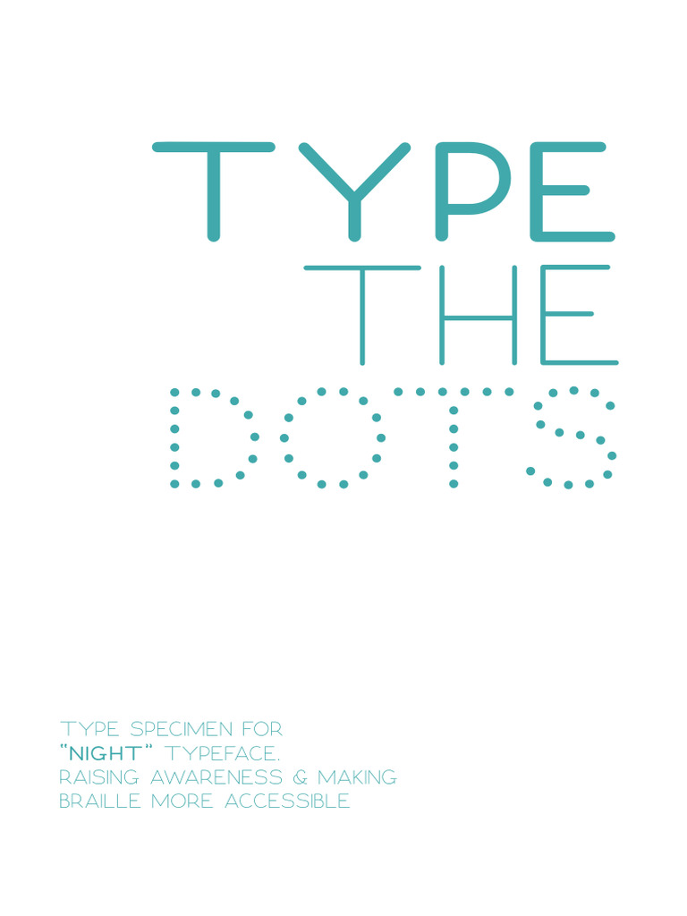 Braille Awareness with Night Typeface | PDF | Writing | Notation
