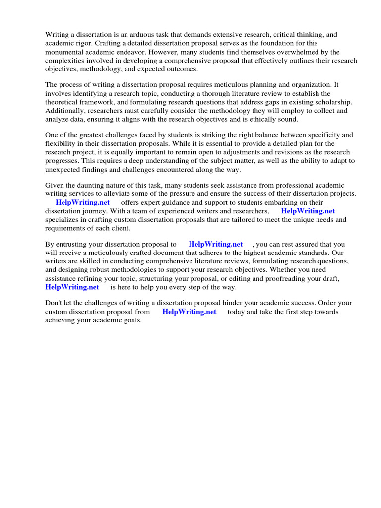 Detailed Dissertation Proposal | PDF | Thesis | Methodology