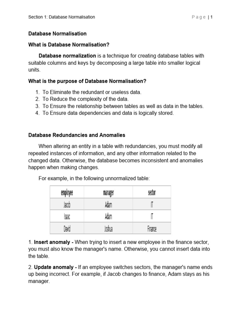 Database Normalisation 101 | PDF | Databases | Information Retrieval