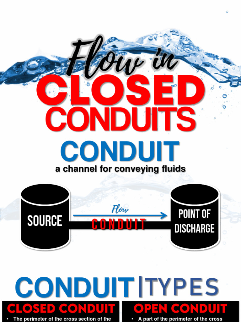 Lesson 7 Flow in Closed Conduits | PDF | Reynolds Number | Laminar Flow