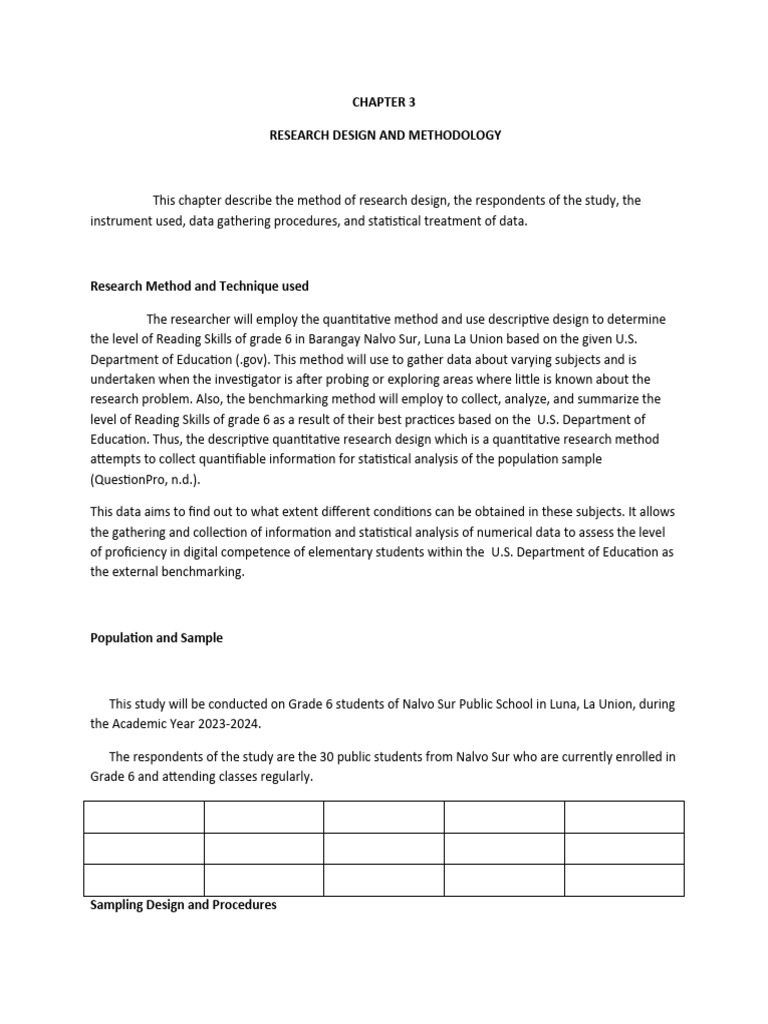 Chapter 3-Wps Office | PDF | Survey Methodology | Statistics