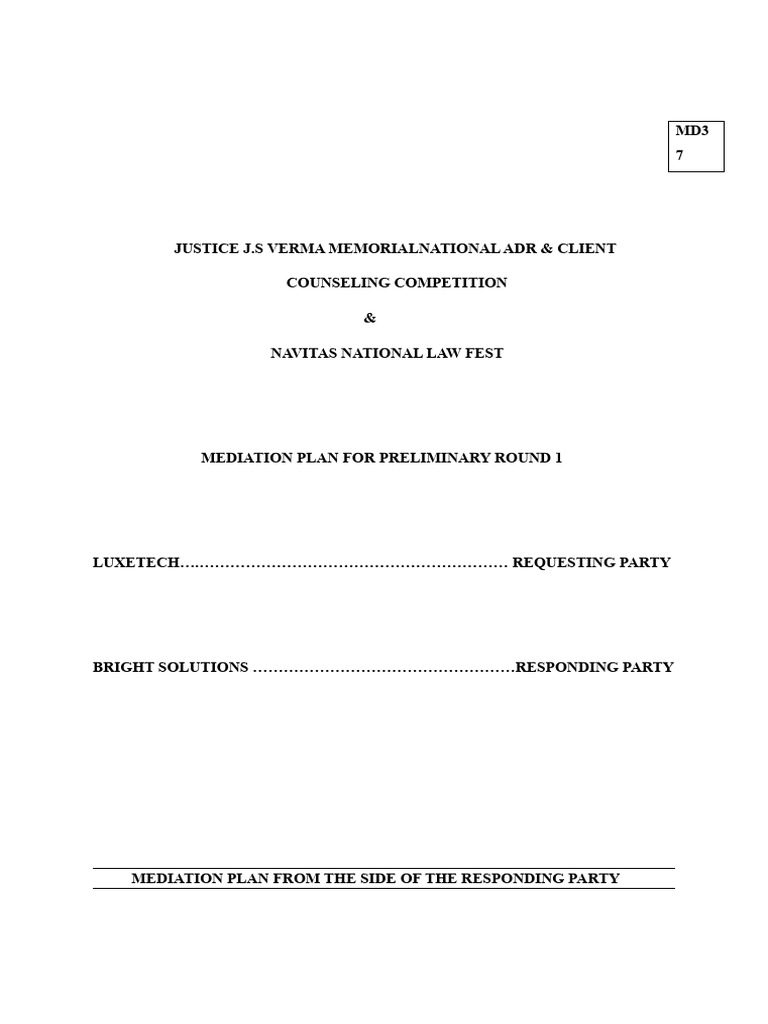 Mediation Strategy for Bright Solutions | PDF | Mediation | Private Law