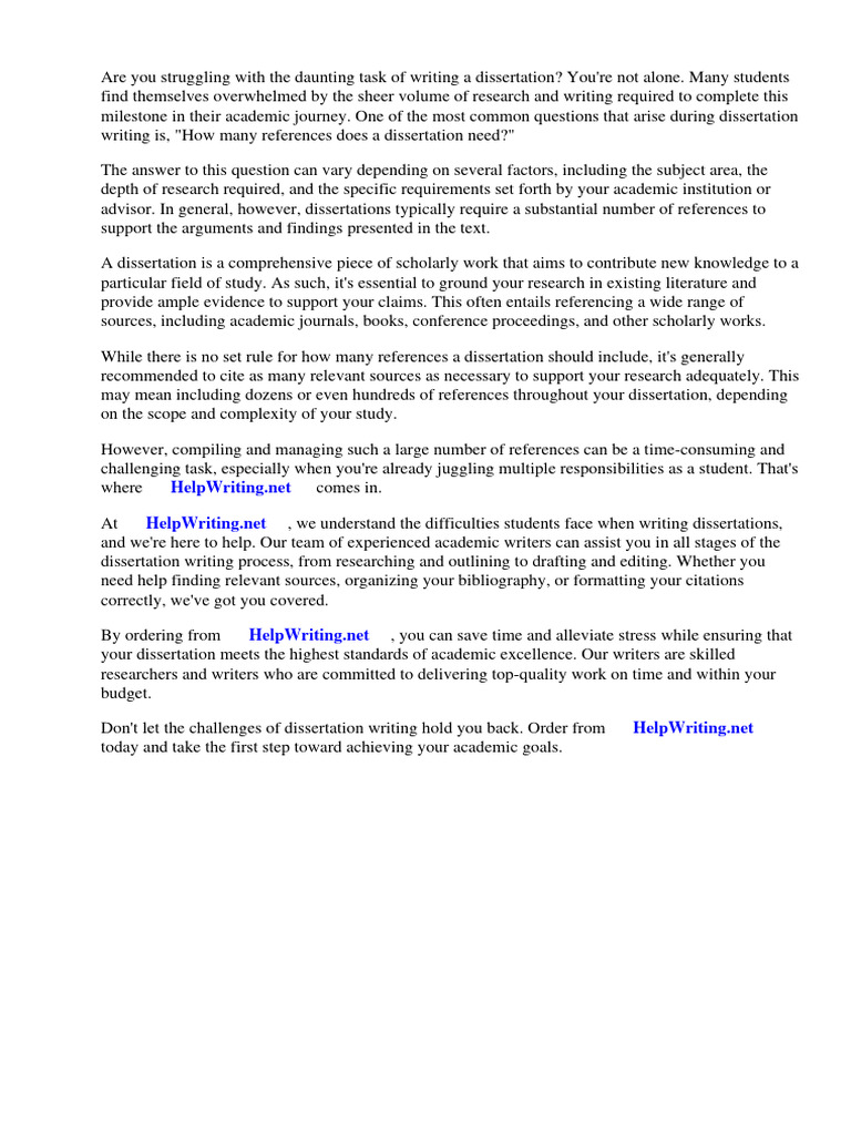 How Many References Does A Dissertation Need | PDF | Thesis | Data