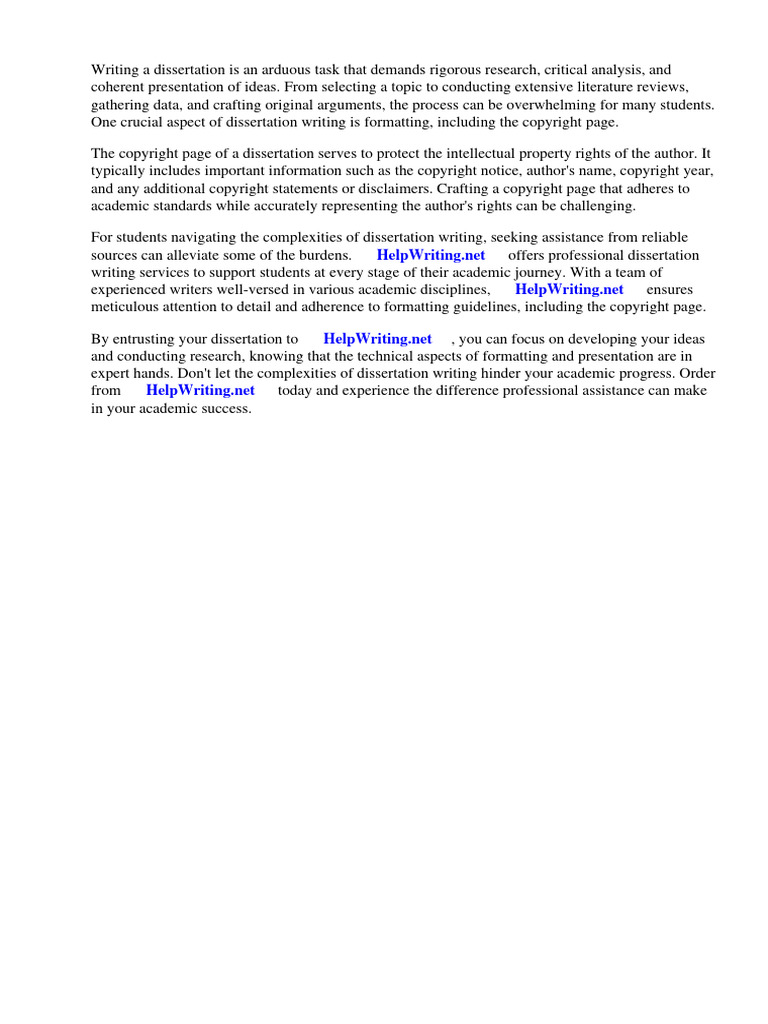 Copyright Page Dissertation Example | PDF | Thesis | Copyright