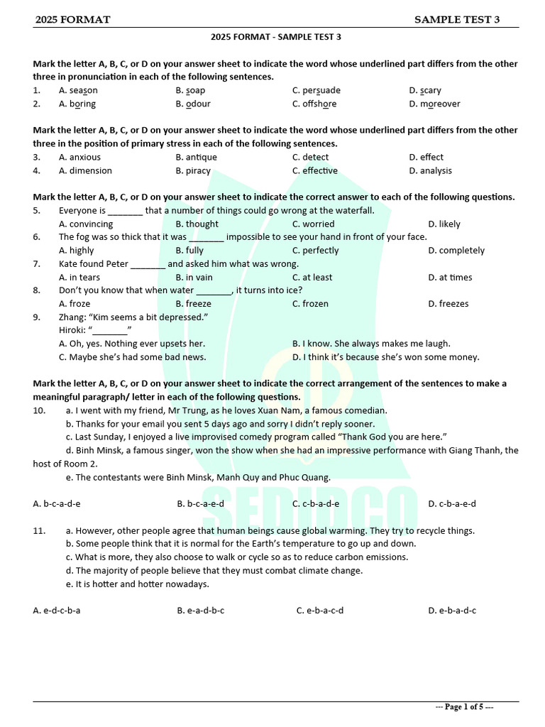 Test 3 2025 Format Pdf Sherlock Holmes Detective