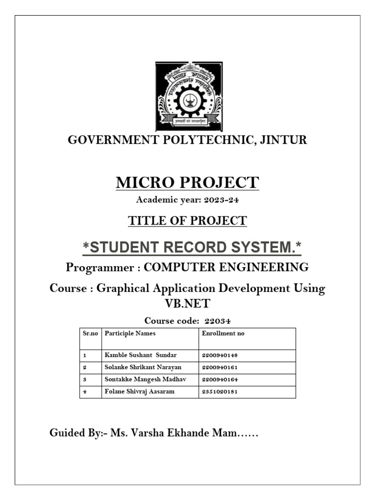 Gad Microproject | PDF | Databases | Microsoft Access