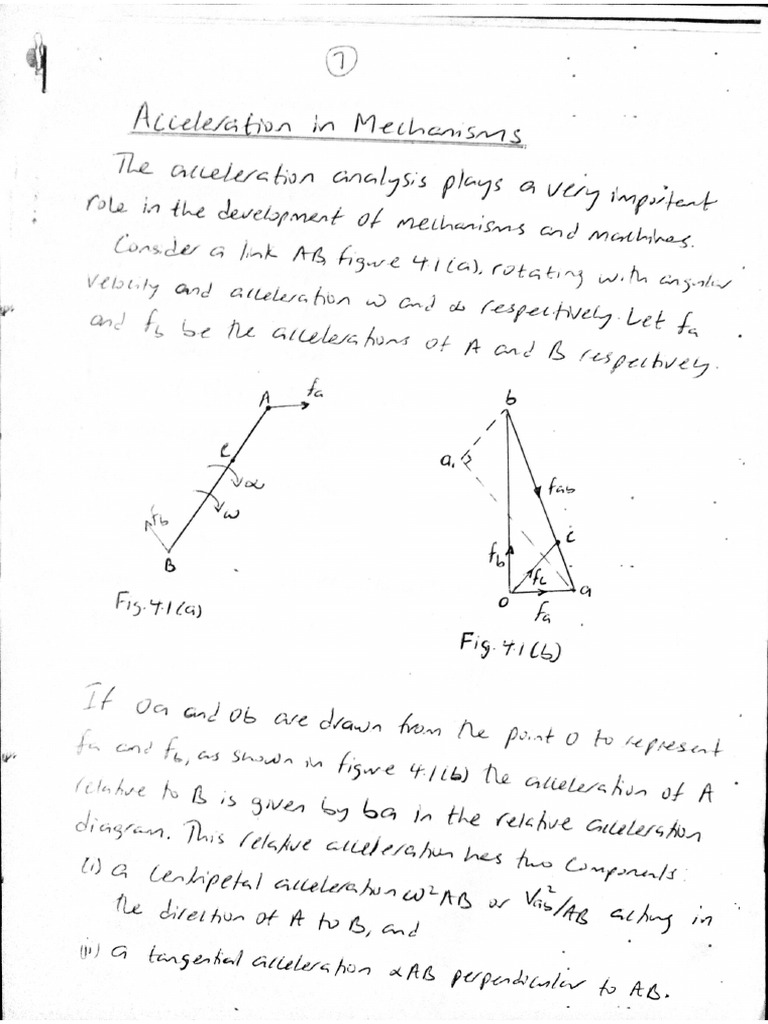 Acceleration In Mechanisms Pdf