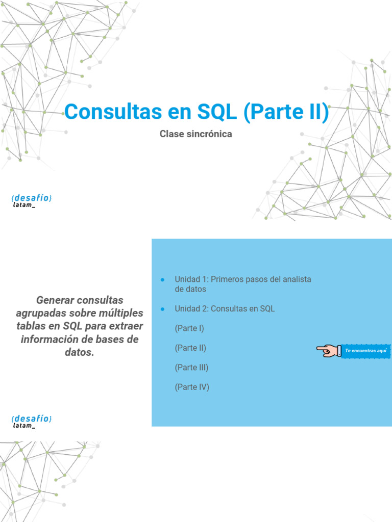 Presentación - Consultas en SQL (Parte II) | PDF