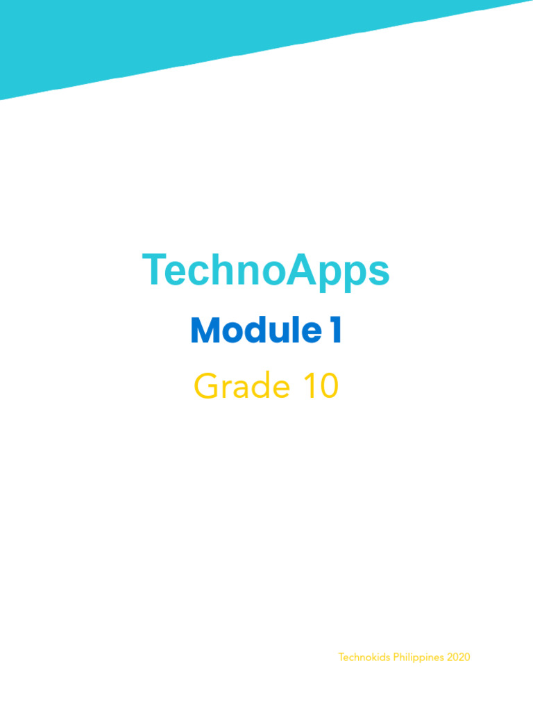 TechnoApps Module 1 TechnoKids PH | PDF | Application Software | Android (Operating System)