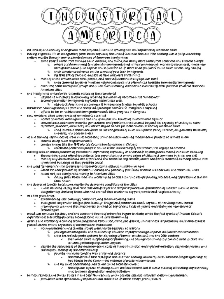 Life in Industrial America | PDF | Immigration