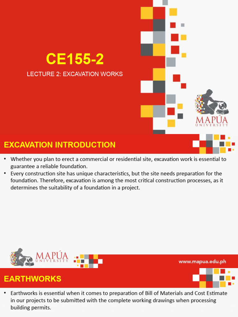 CE155-2 LECTURE 2 EARTHWORKS | PDF | Civil Engineering