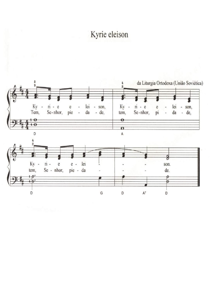Kyrie Eleison Liturgia Ortodoxa Solid Deo Gloria | PDF