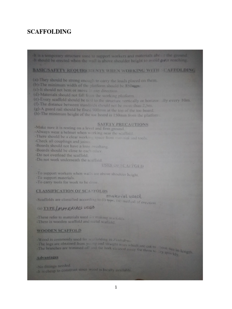 Scaffolding | PDF