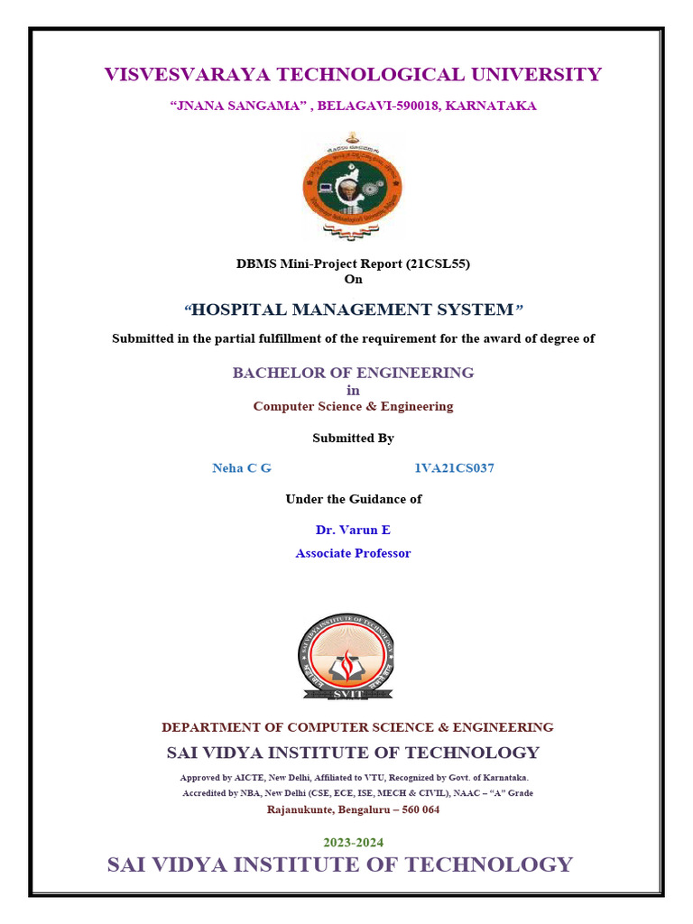 Hospital management | PDF | Databases | Internet Of Things