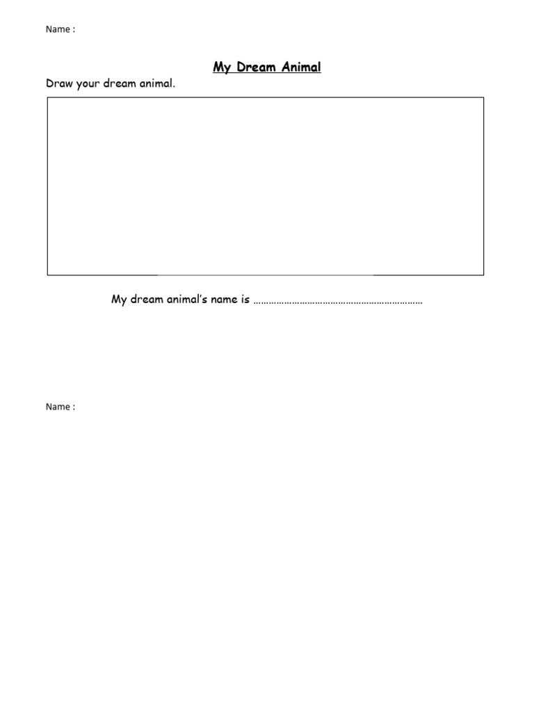 My Dream Animal | PDF