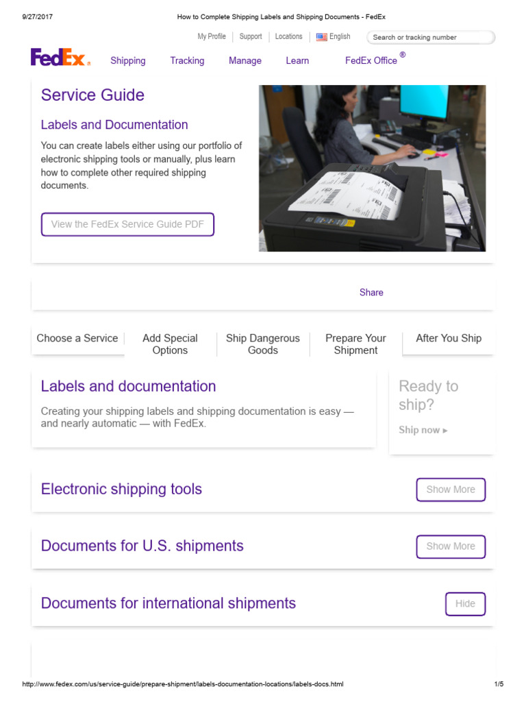 Fedex International Shipping | PDF | Fed Ex | Cargo