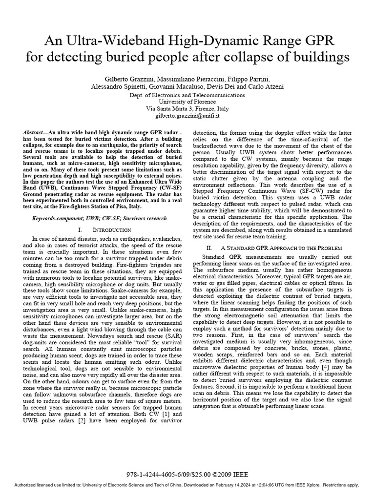 An Ultra-Wideband High-Dynamic Range GPR For Detecting Buried People ...