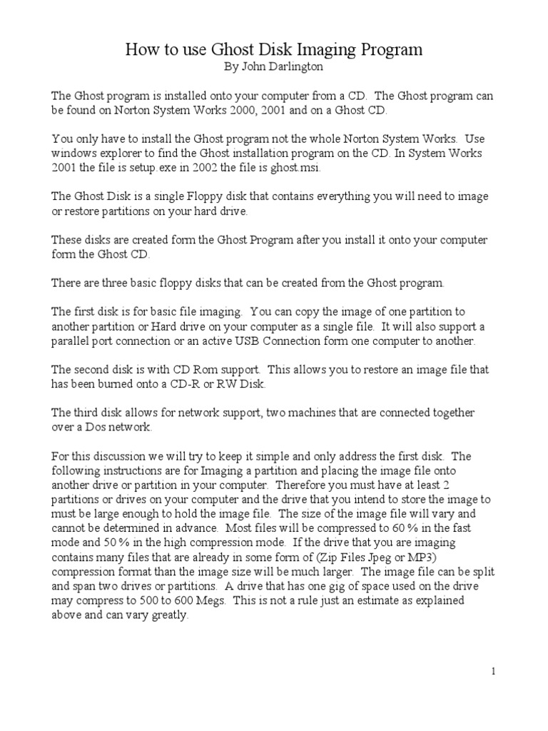 Ghost | PDF | Disk Storage | Booting