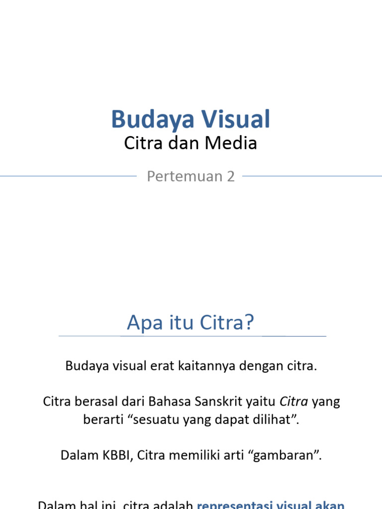 Peran Citra dalam Budaya Visual | PDF | Komputer