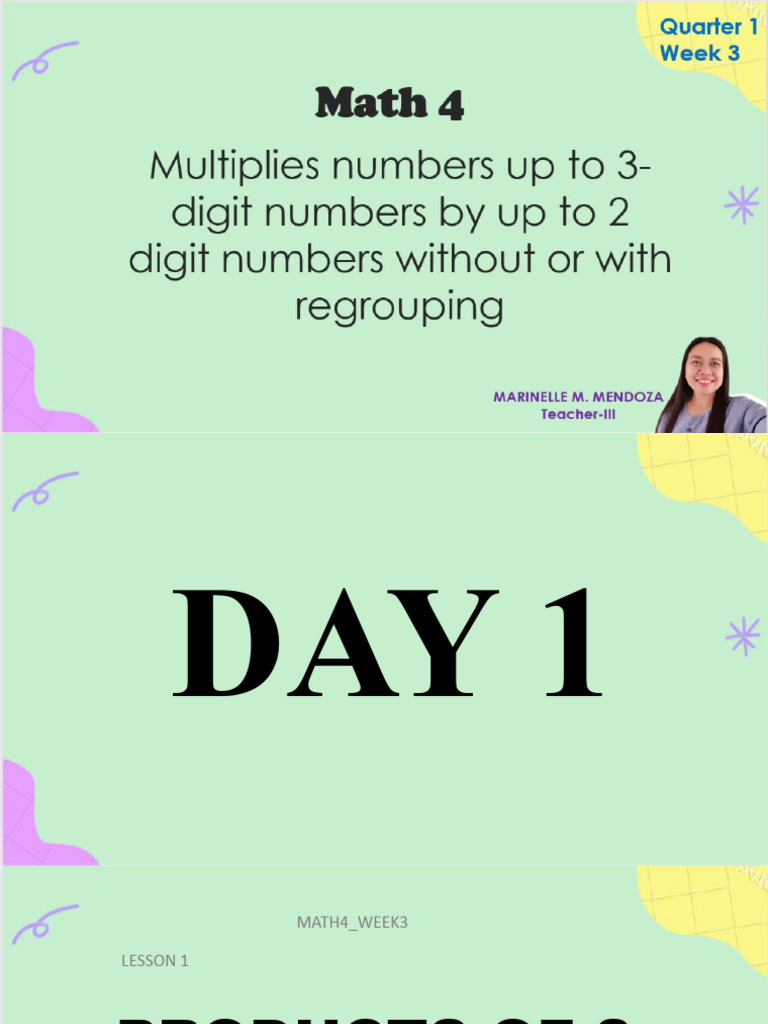 Math4 Quarter 1 Week3 | PDF