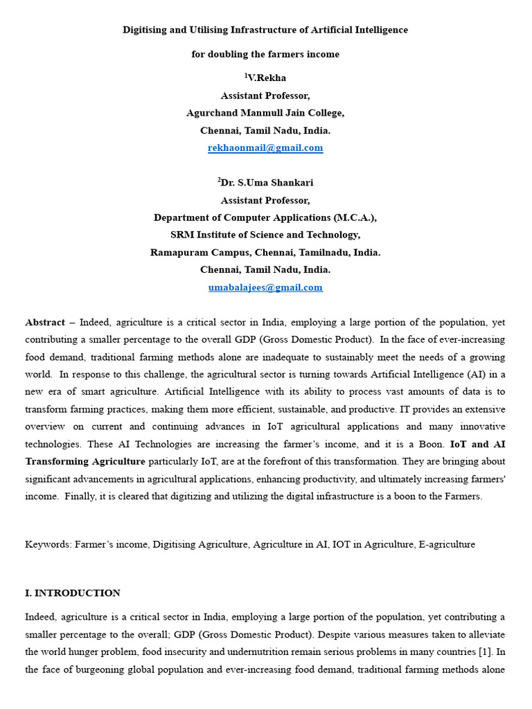 Utilising Digital Infrastructure and Artificial Intelligence.docx | PDF ...