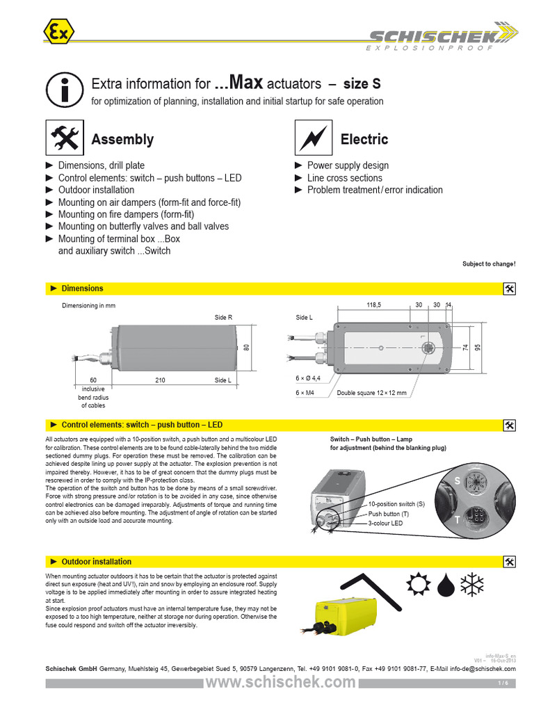 Info Max S - en | PDF | Actuator | Switch