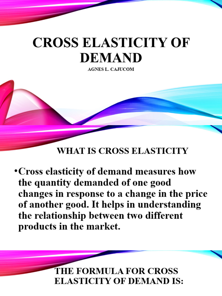 Cross Elasticity of Demand | PDF