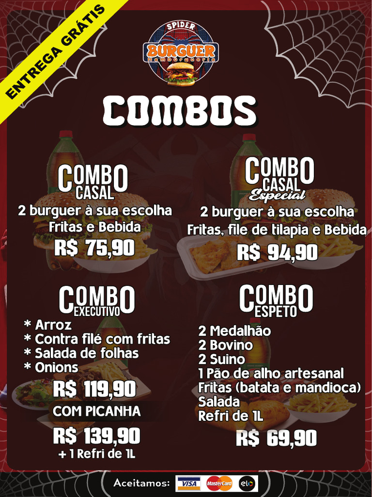 Cardápio Spider Burger | PDF