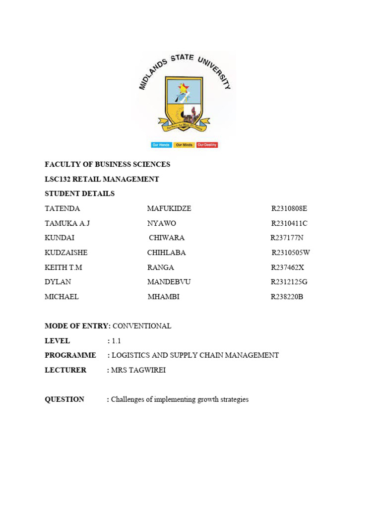 challenges of implemeting growth strategies | PDF | Strategic ...