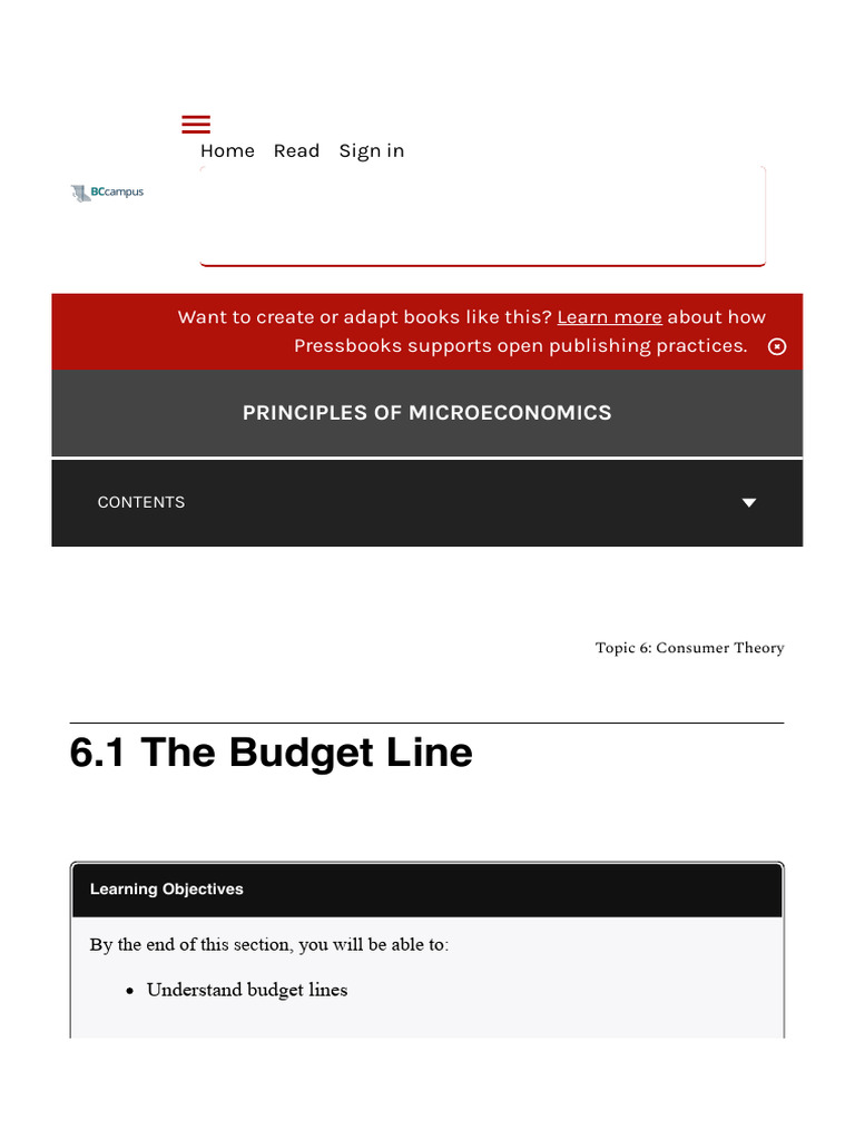 6.1 The Budget Line - Principles of Microeconomics | Download Free PDF ...