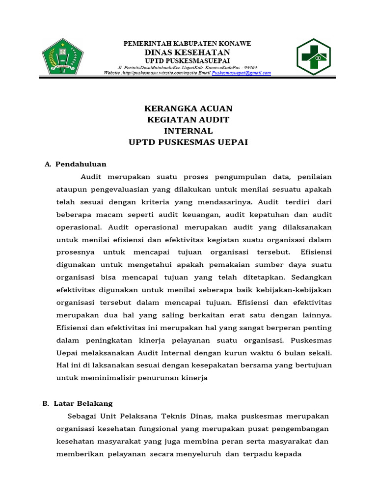 KAK AUDIT INTERNAL Uepai | PDF