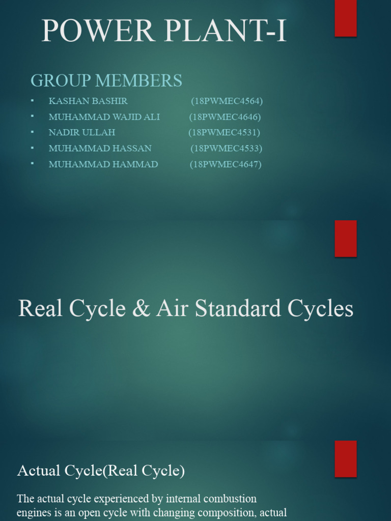 POWER PLANT Presentation | PDF | Combustion | Internal Combustion Engine