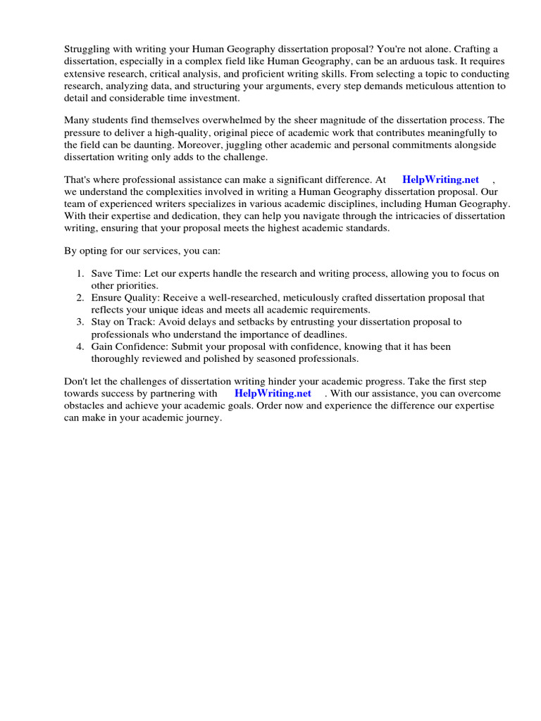 Human Geography Dissertation Proposal | PDF | Geography | Thesis Human Geography Dissertation Proposal | PDF | Geography | Thesis
