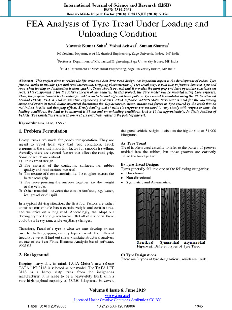 ART20198806 | PDF | Finite Element Method | Tire