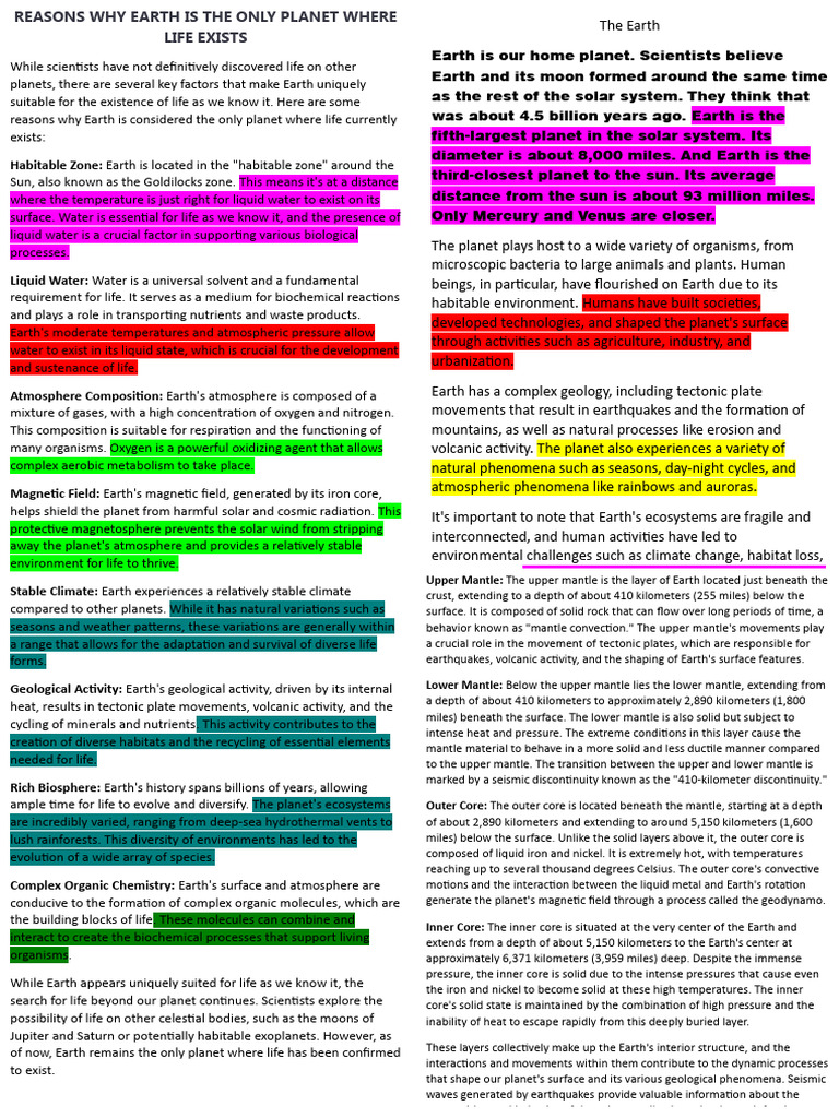 Script Report Earth | PDF | Earth | Planetary Core