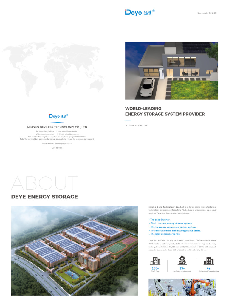 Battery Brochure Deye EN Ver 2024 1 1 | PDF | Electric Power ...