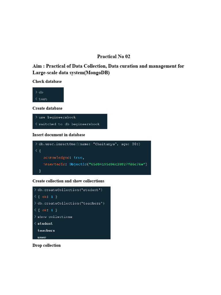 MongoDB Practical New | PDF MongoDB Practical New | PDF