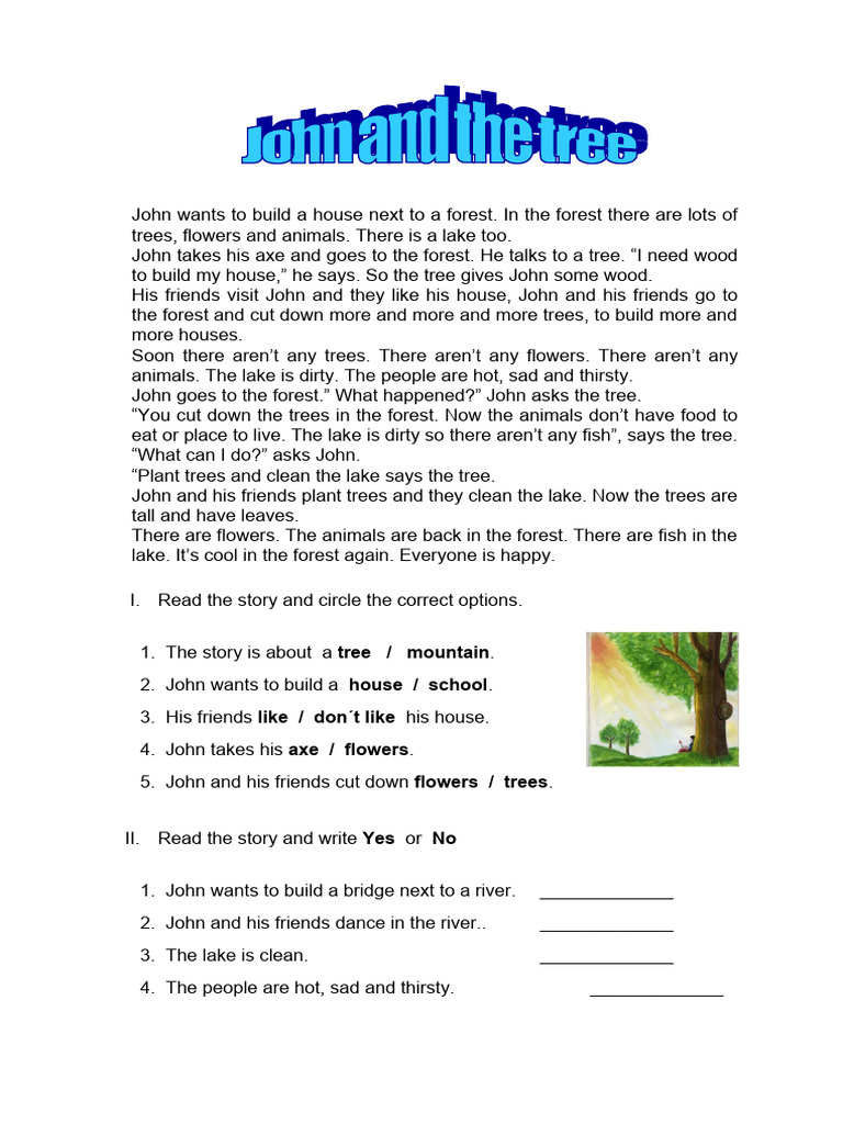 reading-comprehension-reading-comprehension-exercises_7014 | PDF | Trees