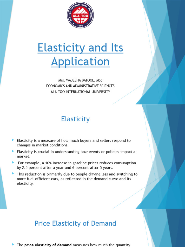 Elasticity and Its Application | PDF | Elasticity (Economics) | Price Elasticity Of Demand