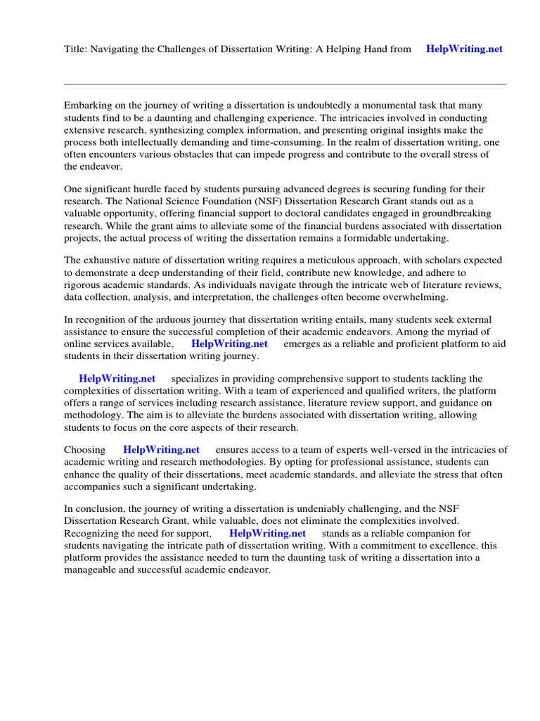 NSF Dissertation Research Grant | PDF | National Science Foundation ...
