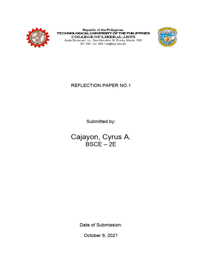 Reflection Paper No. 1 | PDF | Bullying | Psychology