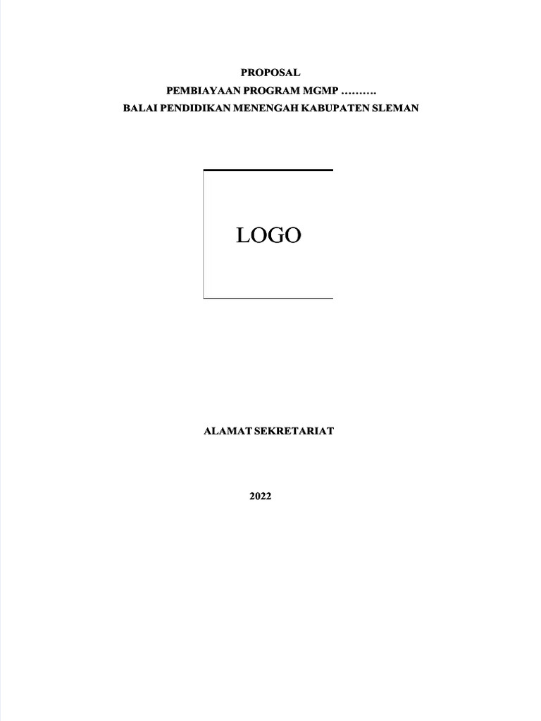 PDF Contoh Proposal Pengajuan Dana MGMP 2022 - Compress | PDF