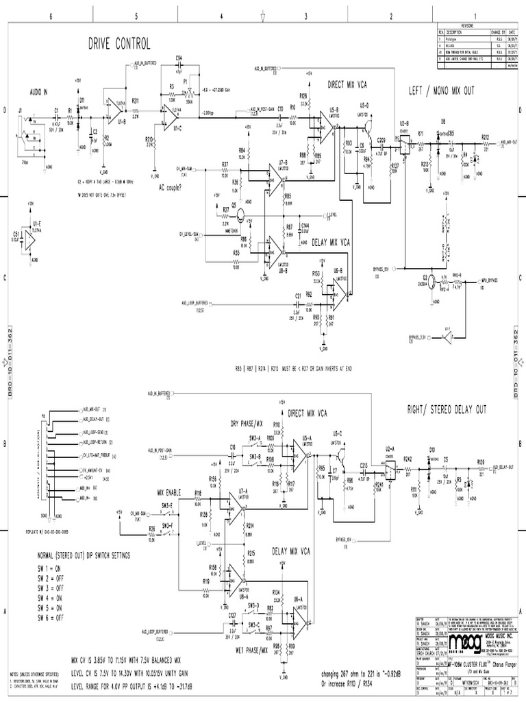 Moog MF 108m Schematics | PDF