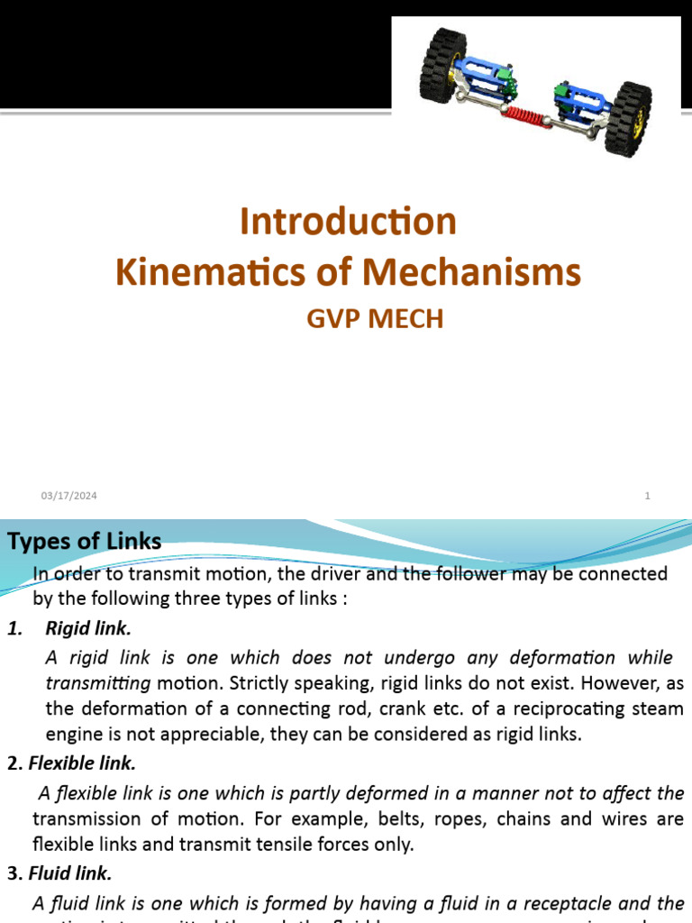 Unit 1 Introduction 130404060314 Phpapp01 | PDF | Machines | Kinematics