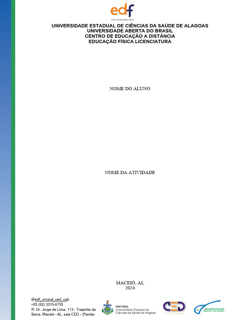 Modelo de Trabalho Academico 2024 | PDF