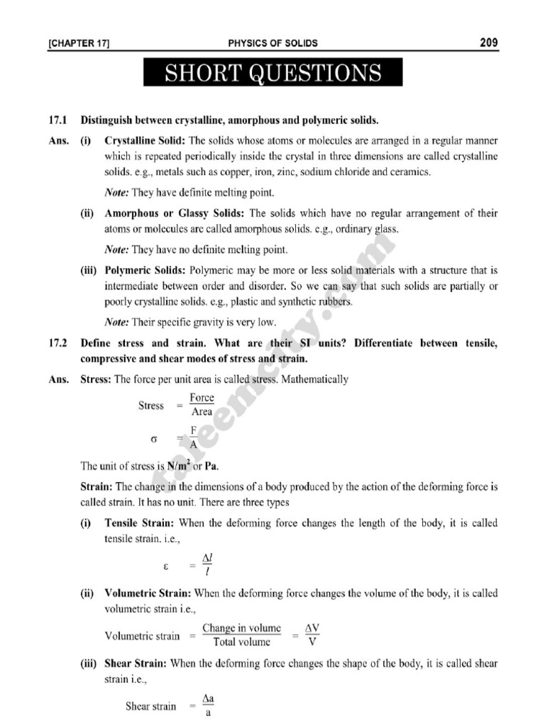 2nd Year Phy SQs Ch6 | PDF