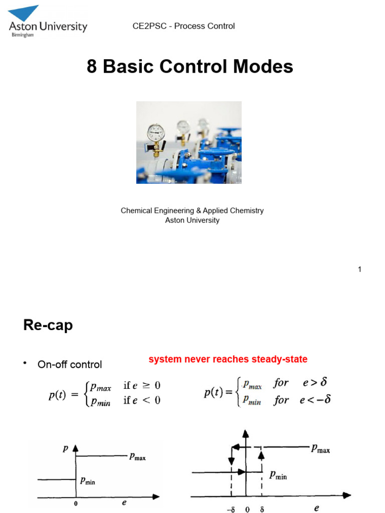 Week 20 PC Lecture 8 - Basic Control - I and D | PDF | Systems Engineering | Computer Science