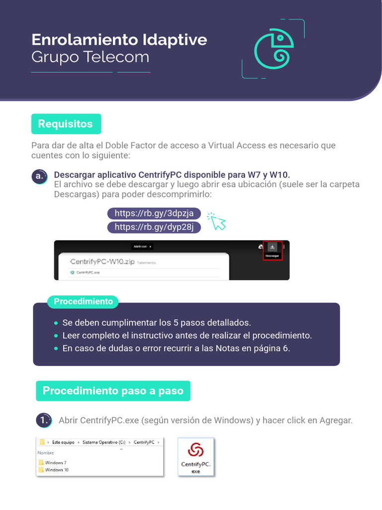 Enrolamiento Idaptive TECO | PDF | Microsoft Windows | Archivo de ...