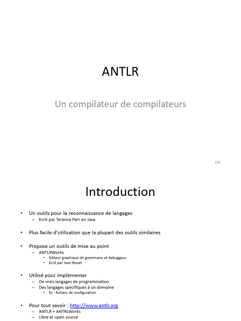 CM Part 2 ANTLR | PDF | Analyse syntaxique | Compilateur