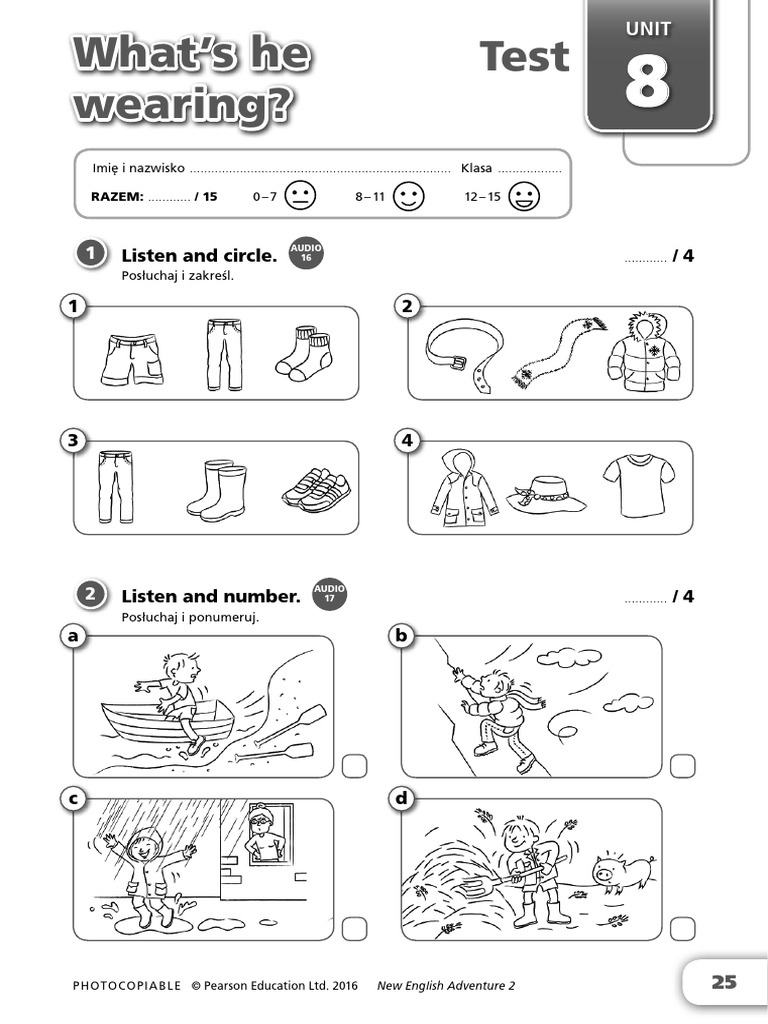 What's He Wearing Test Unit 8 | PDF | Clothing | Fashion